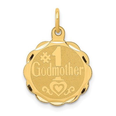 14K Yellow Gold 1 Godmother Charm