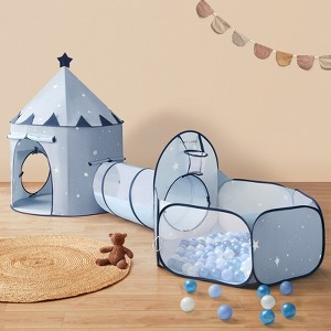 Tiny Land® Adventure 3-in-1 Play Tunnel & Ocean Ball Set - 200pcs Balls ...