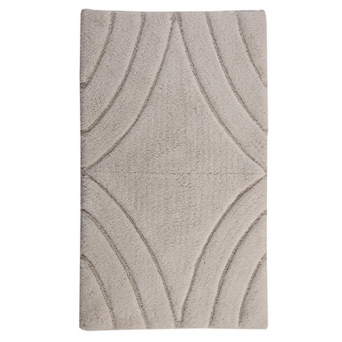 Knightsbridge Diamond 220 Gsf Non Skid Back Bath Rug 17 X 24 - Ivory ...
