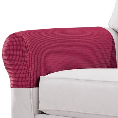 Collections Etc Stretch-to-fit Comfortable Fabric Armrest Covers - Set ...