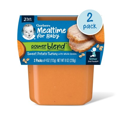 Gerber Baby Food Stage 2 Vegetable Chicken Puree Tub - 4oz/2ct : Target
