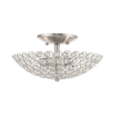 Livex Lighting Cassandra 2 - Light Semi-flush Mount In Brushed Nickel ...