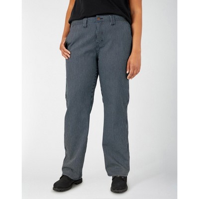 Dickies Women's Plus Hickory Stripe Carpenter Pants : Target