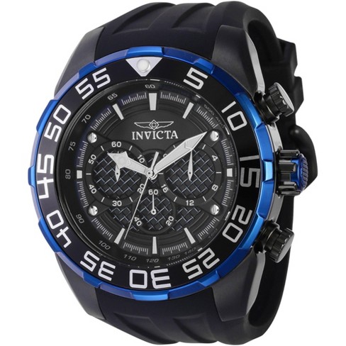 Invicta 37715 Men's Speedway Scuba Chronograph Black Strap Watch : Target