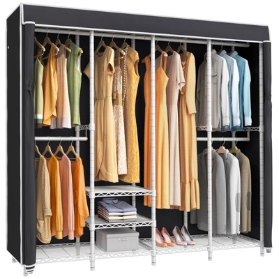 Vipek V5l Garment Rack Heavy Duty Covered Clothes Rack With Dimmable ...