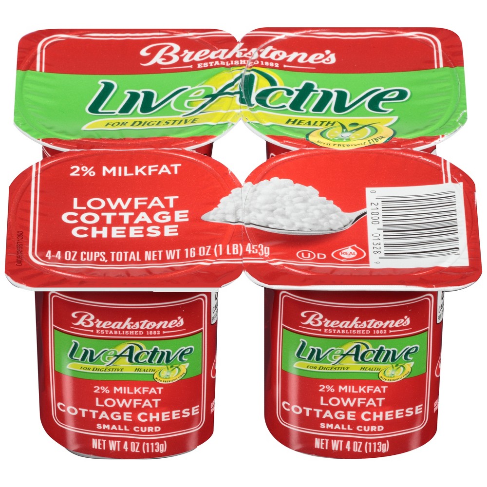 UPC 492840900440 - Breakstone LiveActive Low-fat Cottage Cheese 4 oz 4 ...