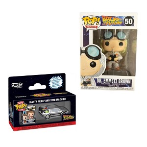 Funko Pop! 2 Pack Back to the Future: Dr Emmett Brown #50 & Bitty Pop ...
