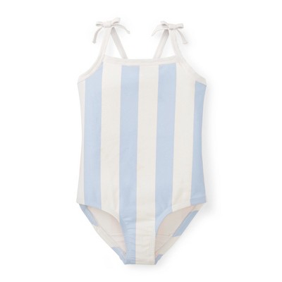 Hope & Henry Girls' One-piece Cross Back Swimsuit With Bow Shoulders ...