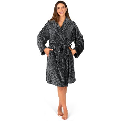 Pavilia Short Robes For Women, Plush Soft Bathrobe Womens Lightweight ...