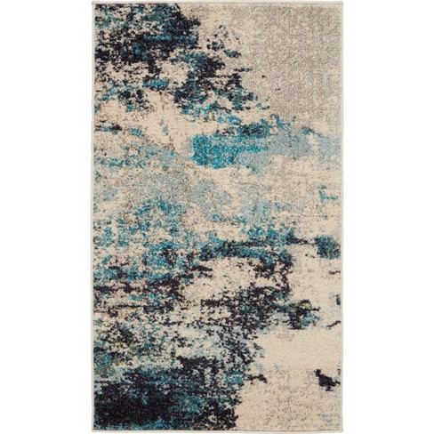 Nourison Celestial Ces02 Ivory/teal Blue Area Rug 2'2" X 3'9" : Target