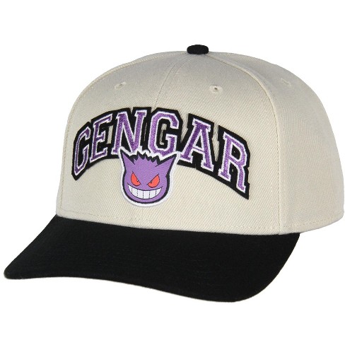 Pokemon Adult Gengar Embroidered Precurve Snapback Hat For Men And ...