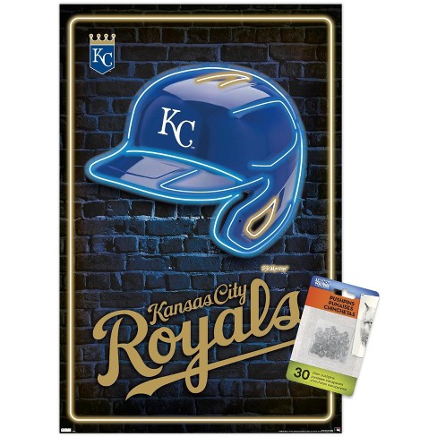 Trends International Mlb Kansas City Royals - Neon Helmet 23 Unframed ...