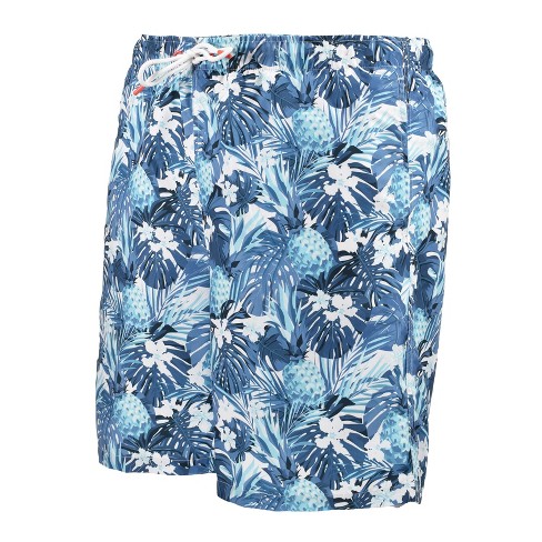 Falcon Bay Men's Rick's Cafe Tropical Hawaiian Print Board Short | Blue ...