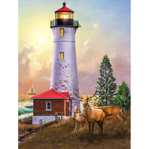 Sunsout Crisp Point Lighthouse 500 Pc Jigsaw Puzzle 28596 : Target