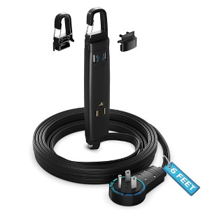 Maximm 360 Degree Rotating Flat Plug Extension Cord With Usb Ports And ...