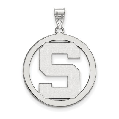 Black Bow Jewelry Sterling Silver Michigan State Spartans Ncaa Extra ...