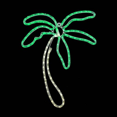 Novelty Lights 36" Tropical Green And Warm White Palm Tree Led Rope ...