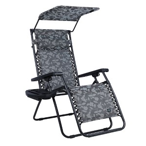 Bliss Hammocks 30" Wide XL Zero Gravity Outdoor Lounge Chair w/ Canopy ...
