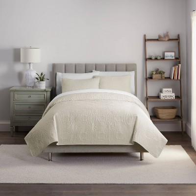 Traditions By Waverly 3pc Full/queen Classic Medallion Pinsonic Quilted ...