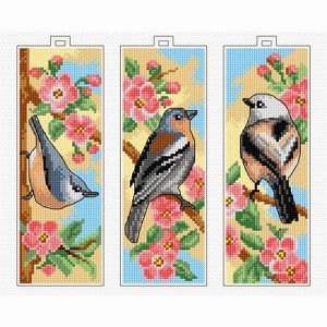 Orchidea Counted cross stitch kit with plastic canvas Bookmarks Spring ...