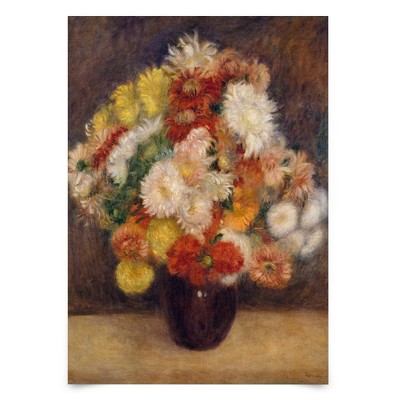 Americanflat Poster Bouquet Of Chrysanthemums By Auguste Renoir : Target