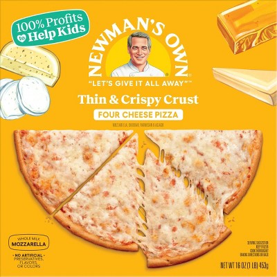Newman's Own Thin & Crispy Crust Four Cheese Frozen Pizza - 16oz : Target