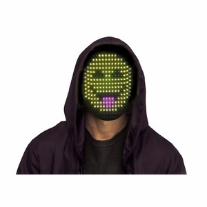 Fun World Funworld Adult LED Face Swap Halloween Costume Mask - Black ...