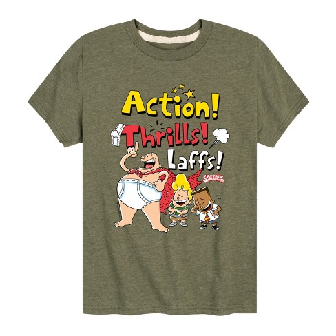 Captain Underpants Action Thrills & Laffs Short Sleeve Graphic T-shirt ...