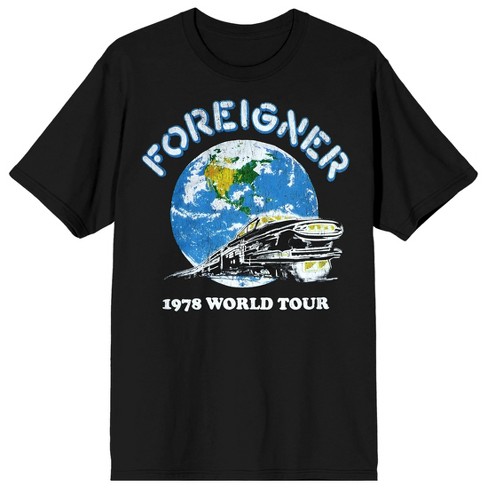 Foreigner 1978 World Tour Crew Neck Short Sleeve Black Men's T-shirt ...