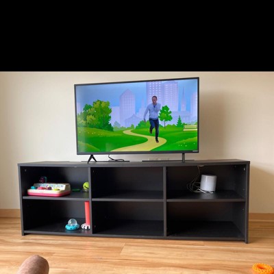 Storage Tv Stand For Tvs Up To 70" Black - Room Essentials™ : Target