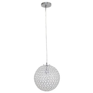 Lalia Home 12" Glamorous Crystal Sphere Pendant Light Chrome : Target