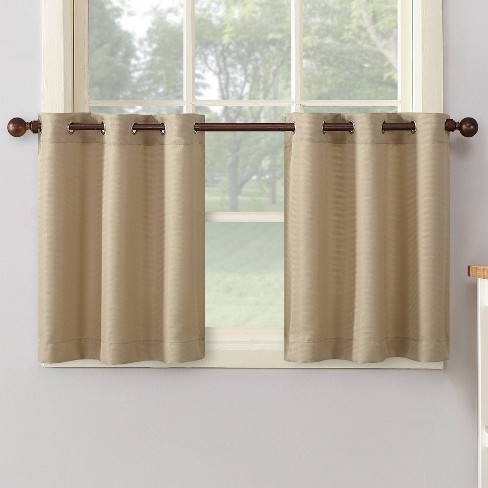 2pc 56"x24" No. 918 Semi-sheer Montego Casual Textured Grommet Kitchen ...