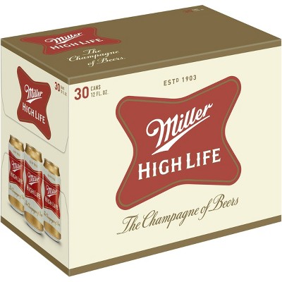 Miller High Life Beer - 30pk/12 Fl Oz Cans : Target