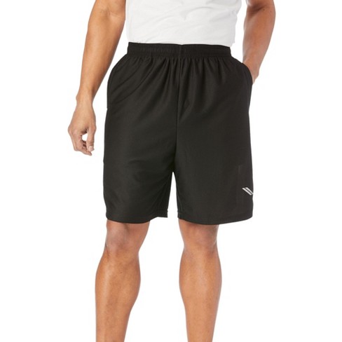 Kingsize Men's Big & Tall Performance Mesh Side Panel Shorts - L, Black ...