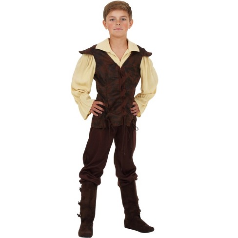 Halloweencostumes.com Medium Boy Boys Renaissance Squire Costume, Brown ...