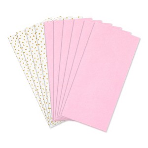 White with Gold Detail and Light Pink Tissue Paper Pack for Birthday ...