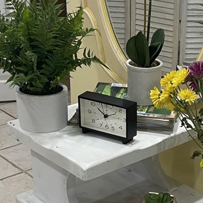 6" Rectangle Mantel Clock Black - Threshold™ : Target