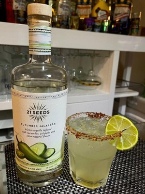 21 Seeds Cucumber Jalapeno Infused Blanco Tequila - 750ml Bottle : Target