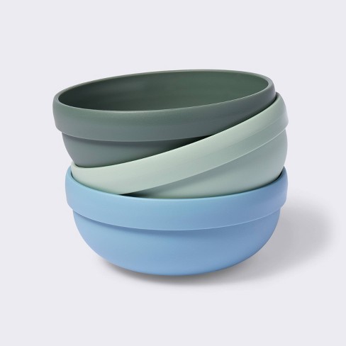 Plastic Bowls - 3pk - Blue/green - Cloud Island™ : Target