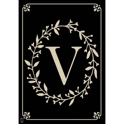 Briarwood Lane Classic Monogram Letter V Garden Fl : Target