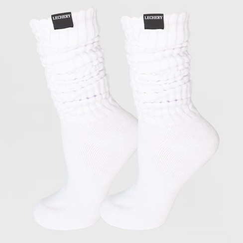 Lechery Unisex Scrunch Socks (1 Pair) - One Size, White : Target