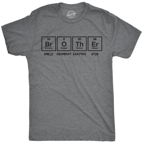 Mens Brother Periodic Table T Shirt Nerdy Geeky Tee For Science Lovers ...