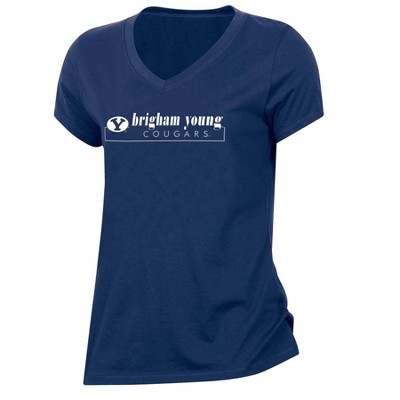 Ncaa Byu Cougars Women's V-neck T-shirt - S : Target