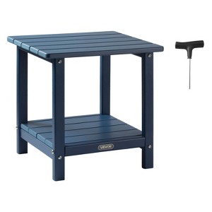 VEVOR Outdoor Side Table, 17.72W x 14.96D x 17.32H Inch, Double Layer ...