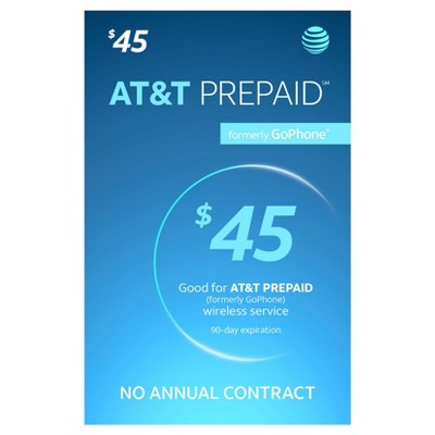 At T 45 Prepaid Phone Card Email Delivery Target