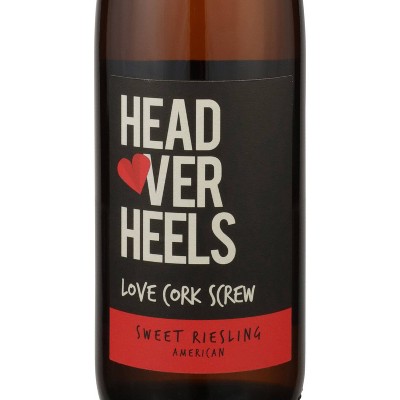 Love Cork Screw Head Over Heels Riesling White Wine - 750ml Bottle : Target