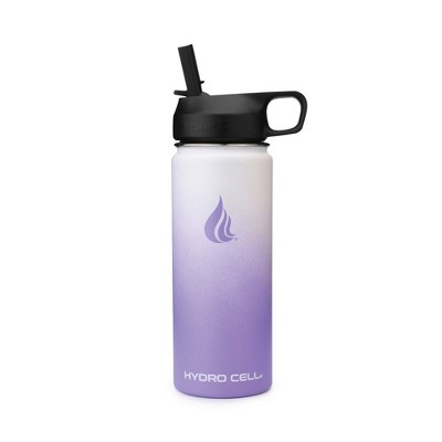 24oz Lavender/white Hydro Cell Wide Mouth Stainless Steel Water Bottle ...
