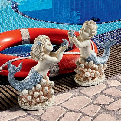 Design Toscano Gifts From The Sea Mermaid And Merboy Statues: Set Of ...