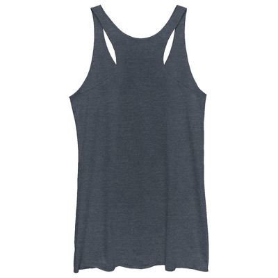 Women's Chin Up Strong And Sassy Racerback Tank Top - Navy Blue Heather ...