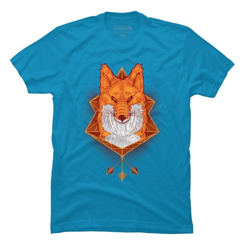 Men's Design By Humans Firefox Stare By Sayahelmi T-shirt - Turquoise ...